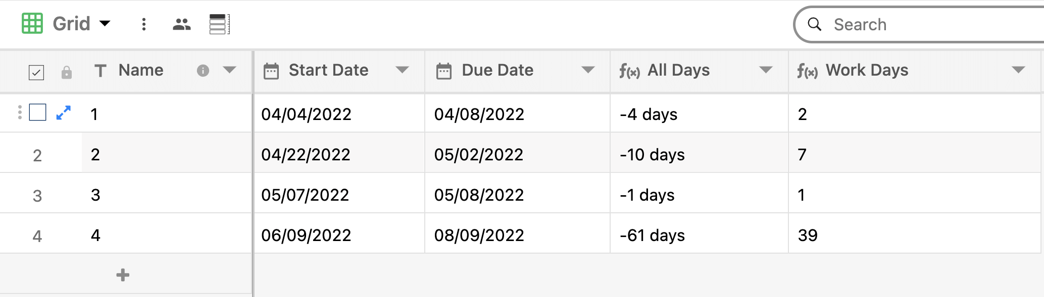 Formula To Calculate Working Days Between Two Dates Formulas Stackby